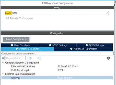 ethernet for st32f407 gave me hal eth error dma wh