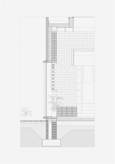 Architectural Section Drawing — Material Layers And Daily Use Architecture Presentation