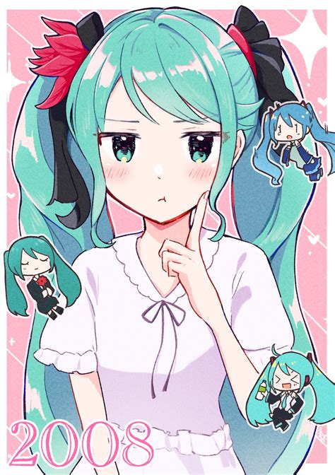 Hatsune Miku And Hatsune Miku Vocaloid And 5 More Drawn By Aoiyui Danbooru