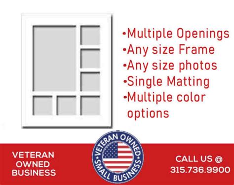 Multiple Opening Single Mat Custom Size Matting For Frame Mat For