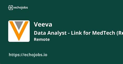 Veeva Is Hiring Data Analyst Link For Medtech Remote Remote Python R Sql Mongodb R
