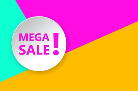 비즈니스 마케팅 전단지 배너 프리젠 테이션 및 포스터를위한 복사 공간이있는 메가 판매 음성 버블 배너 벡터 그림 소매 소비자주의에 대한 스톡 벡터 아트 및 기타 이미지