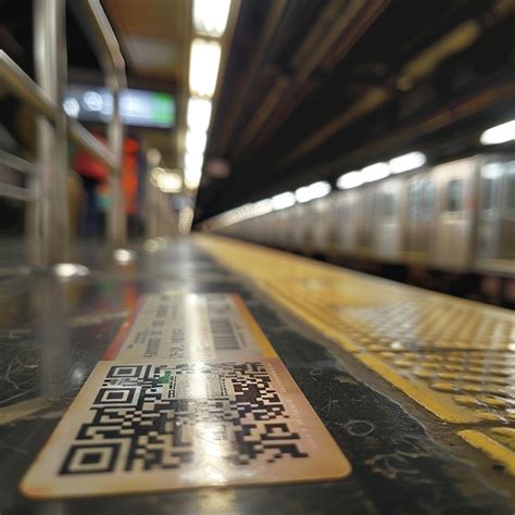 A Detailed View Of A Public Transit Pass With A Qr Code Premium Ai Generated Image
