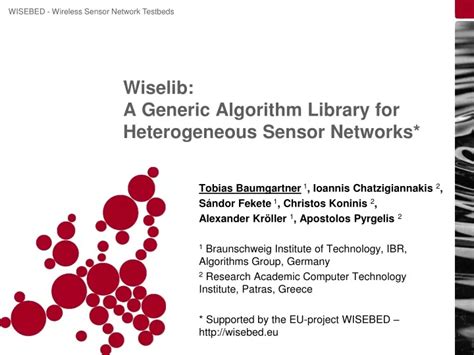 Ppt Wiselib A Generic Algorithm Library For Heterogeneous Sensor