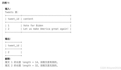 Sql Leetcode 1683 无效的推文 Csdn博客