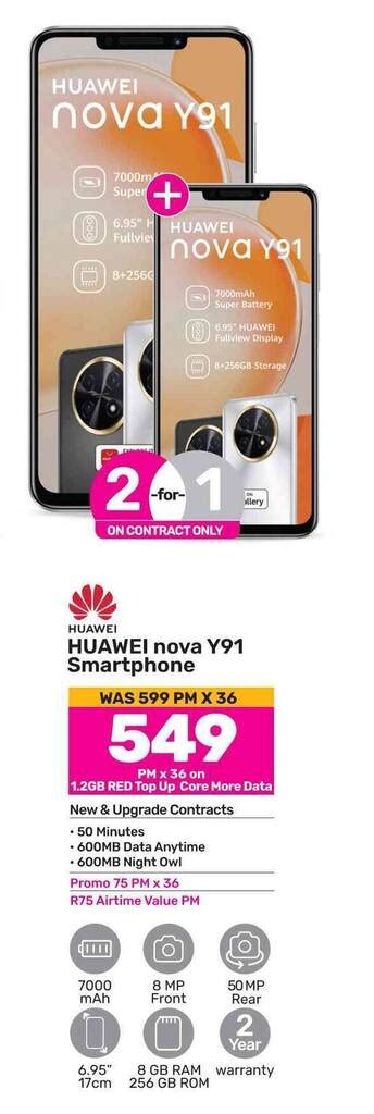 Huawei Nova Y Smartphone Contract Offer At Game
