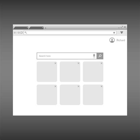 premium vector browser window template web browser page interface design for ui