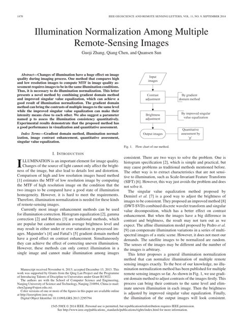 Pdf Illumination Normalization Among Multiple Remote Sensing Images