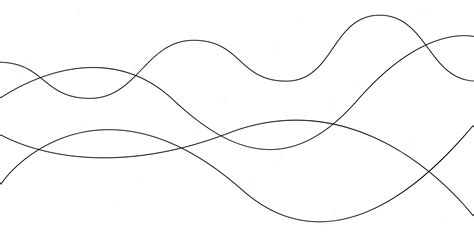 Premium Vector Black Line Wave In Abstract Style On White Background Curved Lines Abstract