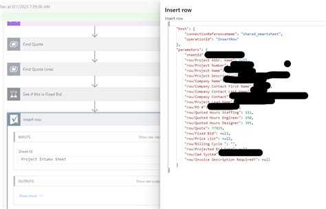 The Smartsheet Power Automate Insert Row Function Treats Numbers As Text Smartsheet Community