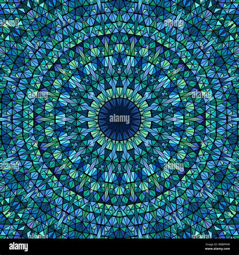 Geometrical Mosaic Mandala Background Design Colorful Hypnotic Circular Vector Illustration