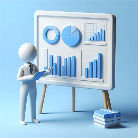 3d Render Of Person Analyzing Data Visualizations In Modern Workspace Ai Generative Premium Ai