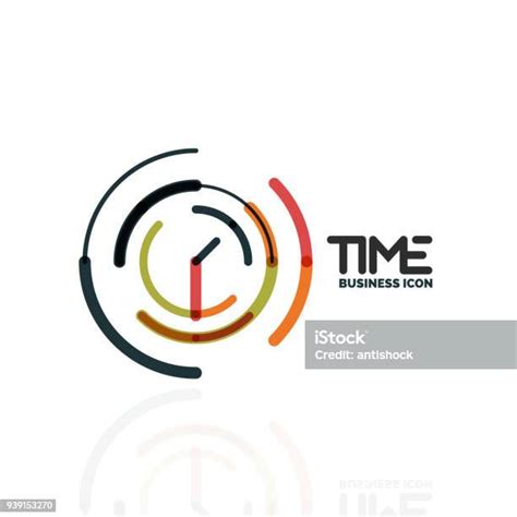 벡터 추상 상징 아이디어 시간 개념 또는 시계 비즈니스 아이콘 크리에이 티브 Symboltype 디자인 서식 파일 개념에 대한 스톡 벡터 아트 및 기타 이미지 Istock