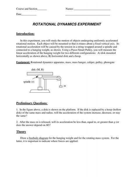 ROTATIONAL DYNAMICS EXPERIMENT