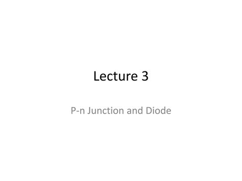Electronics Lecture 3 Pptx