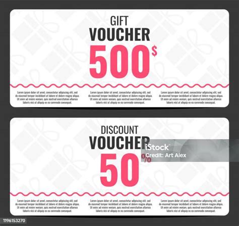 다채로운 기프트 바우처 세트 휴일에 대한 인증서 템플릿입니다 벡터 그림입니다 가격에 대한 스톡 벡터 아트 및 기타 이미지