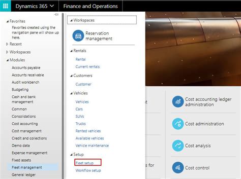 Fleet Management Microsoft Dynamics 365 For Finance And Operations