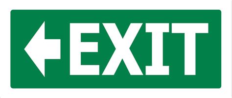 EXIT ARROW LEFT Safety Genius