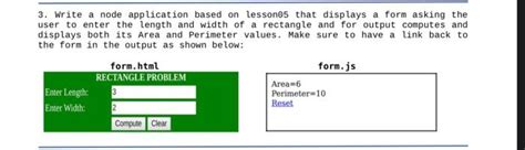 Solved 3 Write A Node Application Based On Lesson 05 That