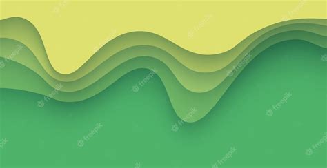 Premium Vector Multi Colored Abstract Green Wavy Papercut Overlap Layers Background Eps10 Vector
