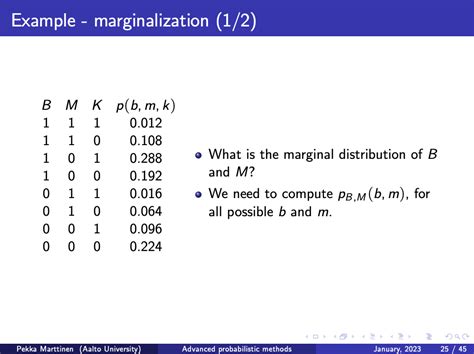 Machine Learning Advanced Probablistic Methods