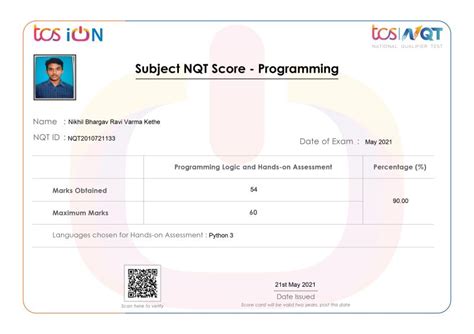Glad To Share My Tcs May Results In Programming Kethe Nikhil Bhargav Ravi Varma