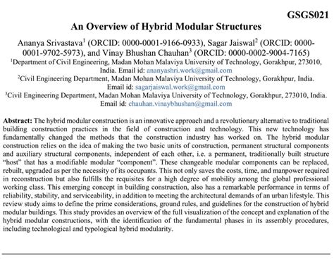 PDF An Overview Of Hybrid Modular Structures