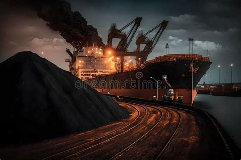 Mining And Transportation Of Coal Neural Network Ai Generated Stock