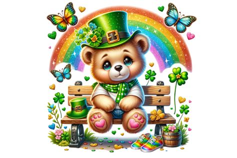 Cute Bear St Patricks Day Clipart Graphic By Thedigitalstore Creative Fabrica