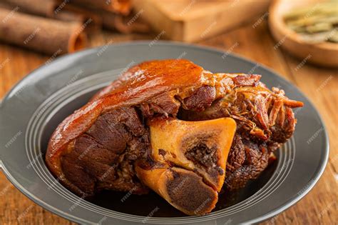 Premium Photo Chinese Food Braised Pork Knuckle