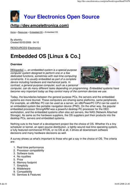 Embedded Os [linux And Co ] Pdf