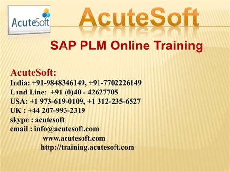 Sap Plm Online Training PPT