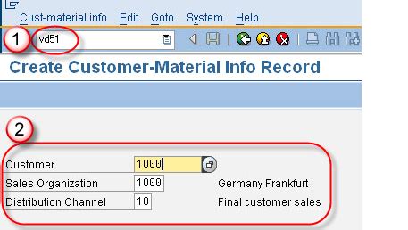 SAP SD Create Customer Material Info Record 47 OFF