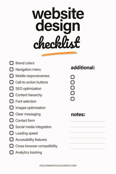Website Design Checklist Artofit