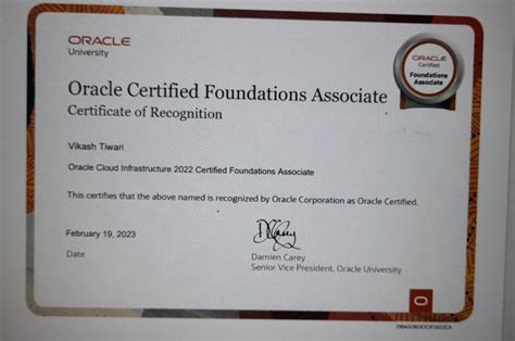 vikash tiwari on linkedin oraclecloudinfrastructure certified