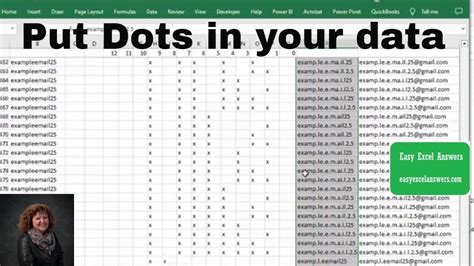 Put Dots In Your Data In Excel With Vba Youtube