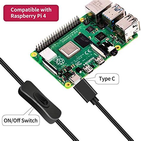 Geeekpi Raspberry Pi 4 Power Supply With On Off Switch 5v 3a Usb C