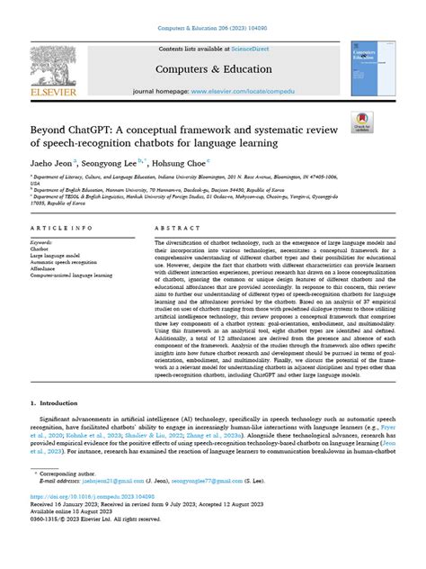 Beyond Chatgpt A Conceptual Framework And Systematic Review Pdf Speech Recognition Learning