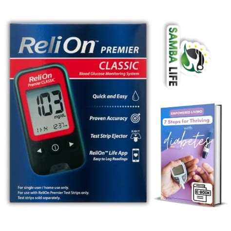 Relion Prime Glucose Meter Reli On Premier Classic Blood Glucose Monitoring System For Relion