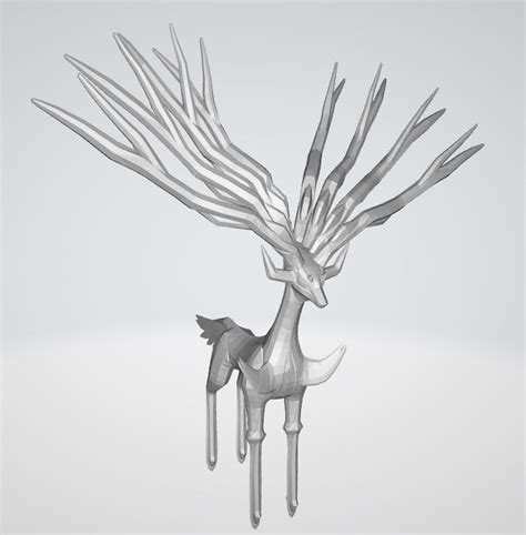 Stl File Xerneas Pokemon Lowpoly・3d Printer Design To Download・cults