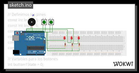 Simulaciopn De Sonido Alcompas De Una Luz Led Wokwi ESP32 STM32