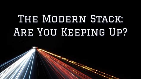 The Modern Stack Evolution At Lightning Speeds Morphis Insights