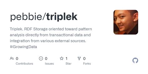 GitHub Pebbie Triplek Triplek RDF Storage Oriented Toward Pattern