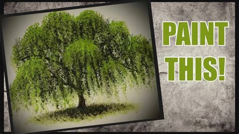 How To Paint A Tree EASY Tree Paintings Beginner Acrylic Painting Tutorial Willow Tree
