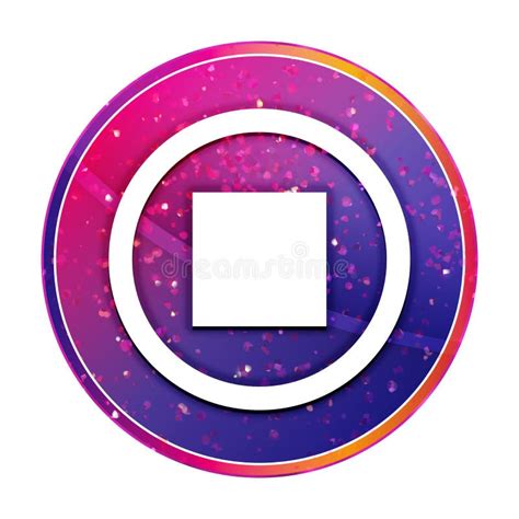 Stop Play Icon Creative Trendy Colorful Round Button Illustration Stock