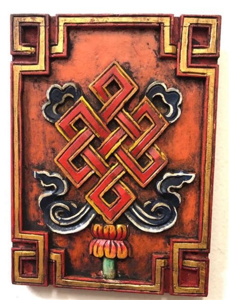 Wooden Pata Or Endless Knots Auspicious Wall Hanging Handmade Etsy