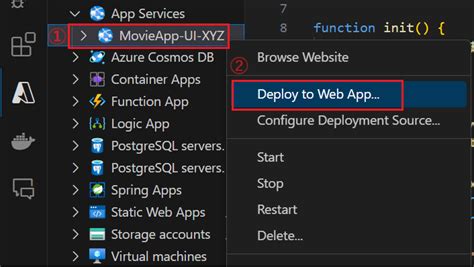 7 コマンド パレット に select the folder to deploy と
