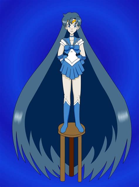 Sailor Mercurys Growth Spurt By Megatronman On Deviantart Long Hair
