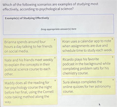 Solved Which Of The Following Scenarios Are Examples Of