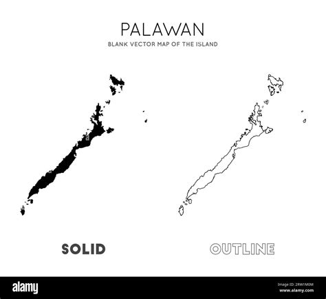Palawan Map Blank Vector Map Of The Island Borders Of Palawan For